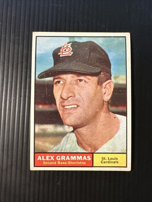 1961 TOPPS #64 ALEX GRAMMAS ST. LOUIS CARDINALS EX *Hot Corner Vintage ...