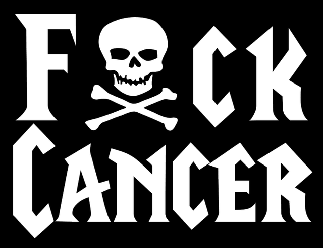 F*ck Cancer Decal Skull and Crossbones JDM Decal for Car, Windows ...