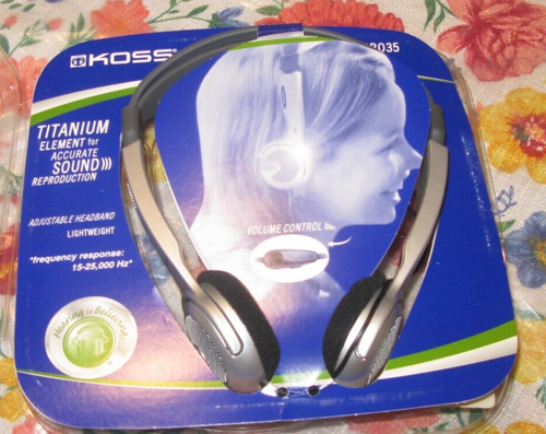 Koss PRO35A Titanium Headphones In-line Volume Control - Adjustable ...