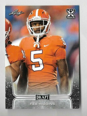 TEE HIGGINS 2020 LEAF DRAFT ROOKIE RC CARD #09 BENGALS | eBay