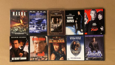 10 Movie Lot!! Action Adventure DVDs Steven Seagal Chuck Norris Various ...