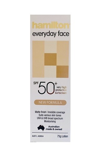 * Hamilton Everyday Face Sunscreen SPF 50+ 75g | eBay Australia