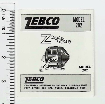 Zebco Zee Bee Model 402 Fishing Reel Manual Parts List Old Fishing ...