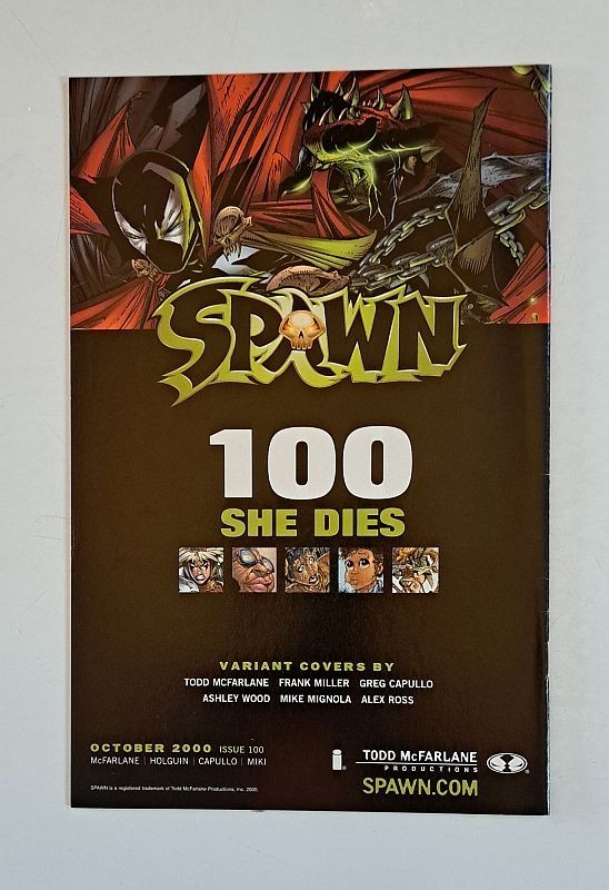 SPAWN Comic Book #98 NEWSSTAND VARIANT 8/2000 McFarlane Capullo | eBay