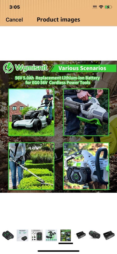 Ego BA2800T 56-Volt 5.0Ah Lithium 692042011047| eBay