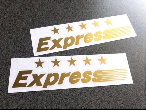 Free shipping Customizable text Express Five Star Sticker Gold ...