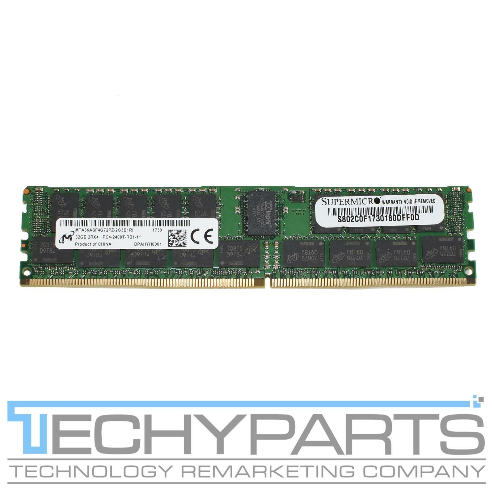 Micron 32GB DDR4-2400 PC4-2400T ECC REG 1.2V 288-pin RDIMM ...