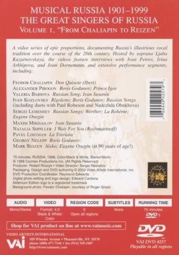 The Great Singers of Russia - Vol. 1 (DVD) Maxim Mikhailov Aleksandr ...