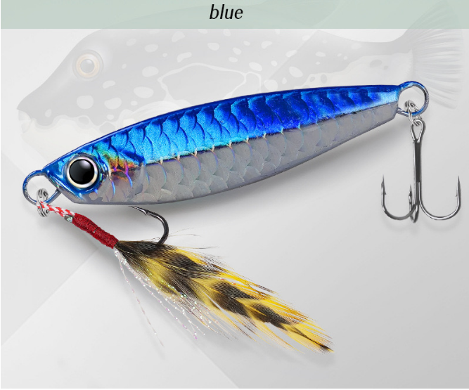 10PCS Fishing All Pelagic Road Runner Baits Iron Plate Metal Spinner ...