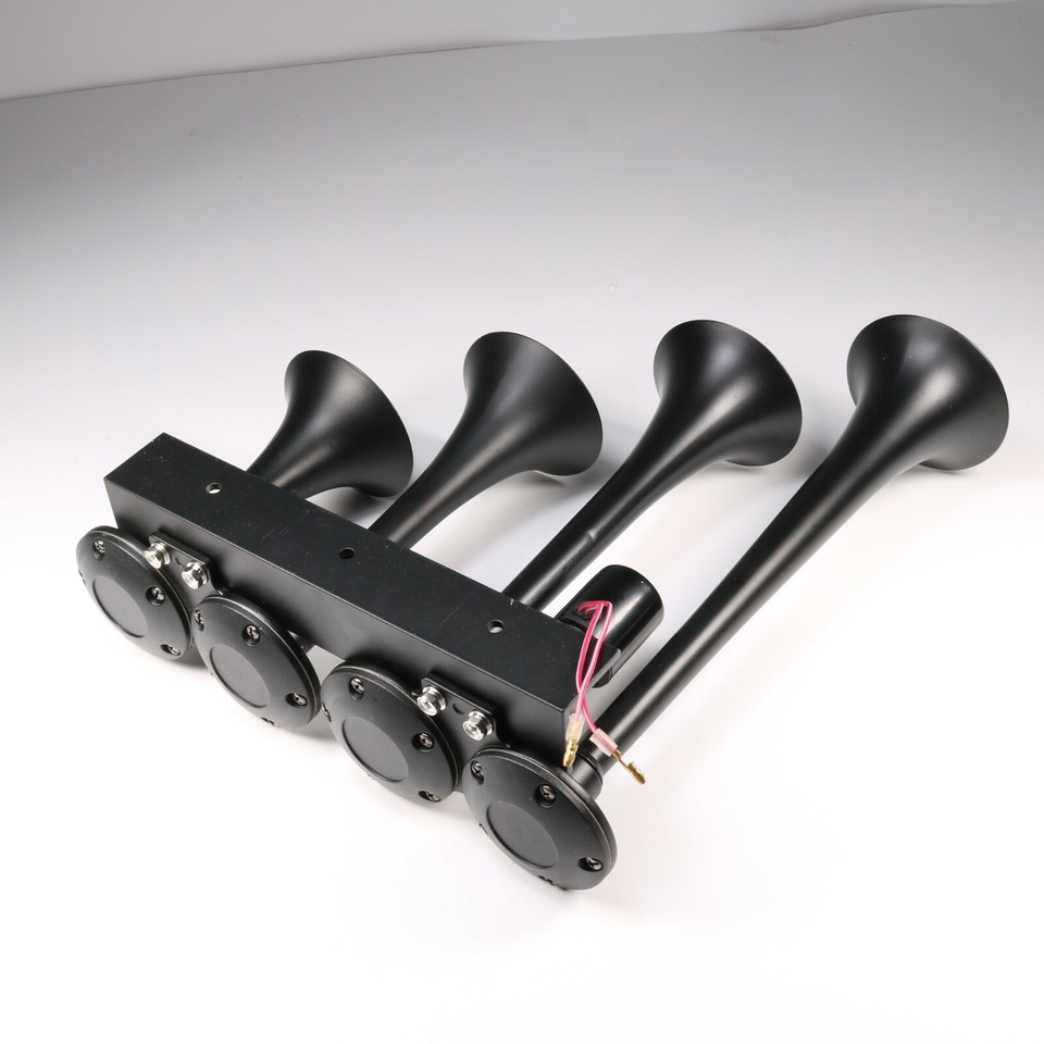 Train Horn Kit Loud System 4 Trumpets 1G Air Tank 150PSI For Car Truck ...