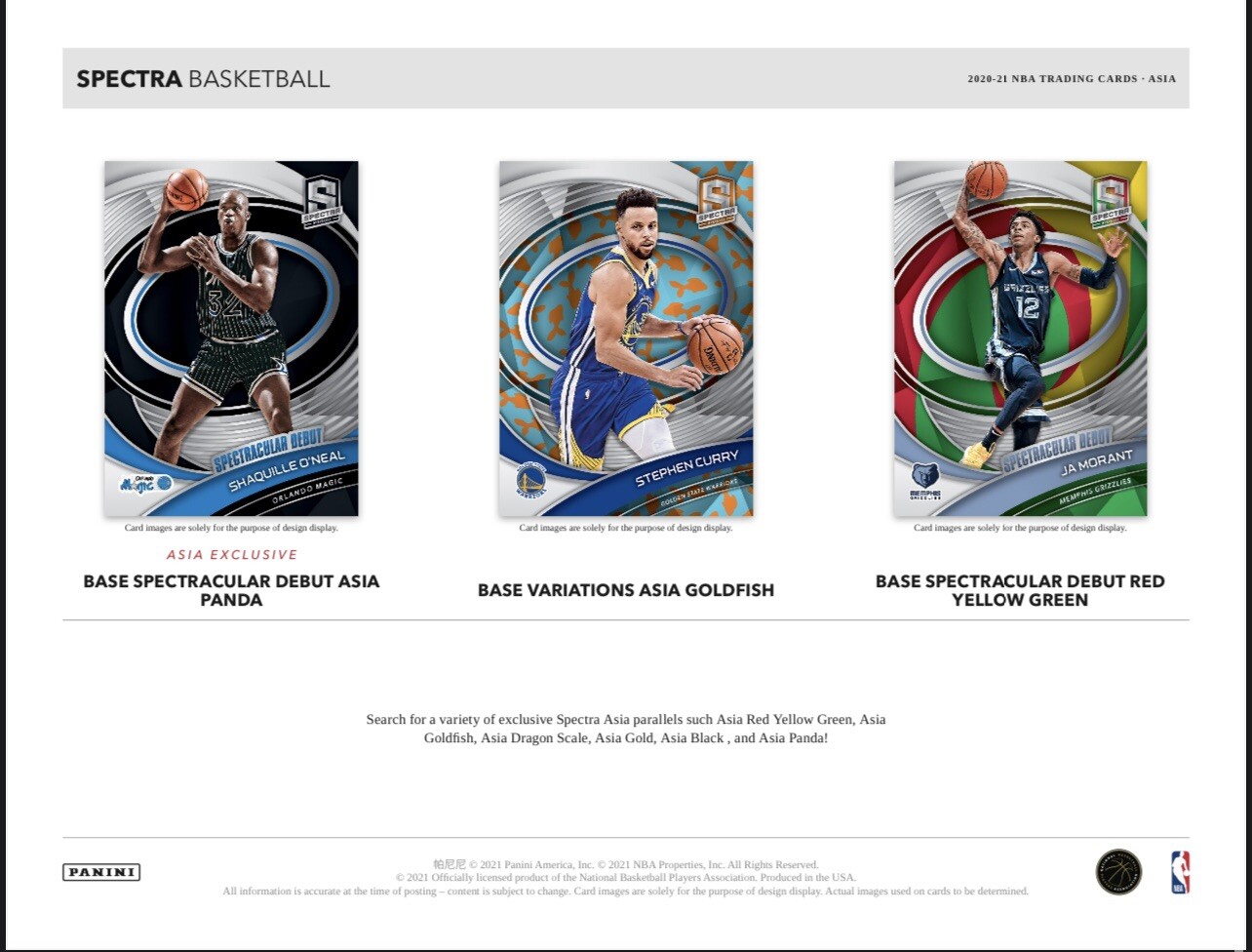2020-21 Panini Spectra NBA Asia Tmall Exclusive New Released Sealed Box ...