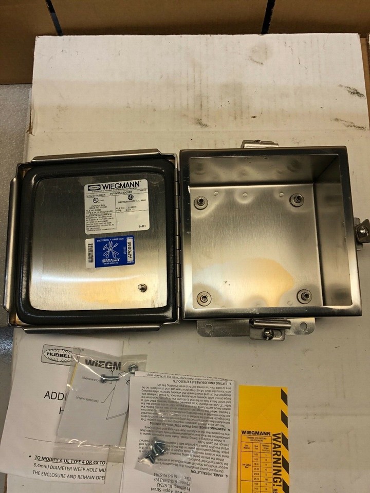 WIEGMANN BN4060604CHSSA N4X JIC BOX 6X6X4 316L STAINLESS HFWS50300585 ...