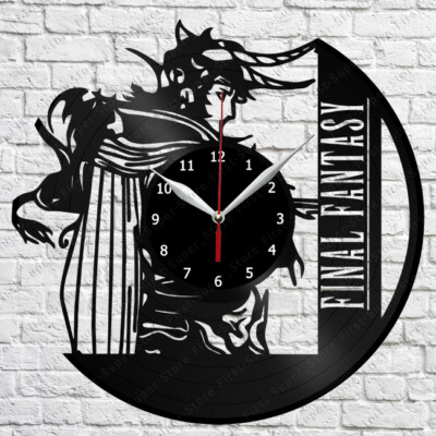 Final Fantasy Vinyl Record Wall Clock Art Decor Original Gift 12" 30cm ...