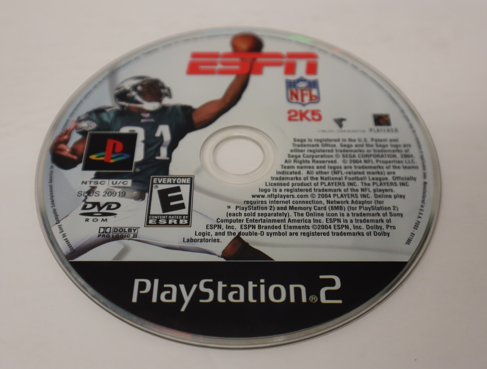 ESPN NFL 2K5 (PS2, 2004) Disc Only 827307918759 | eBay