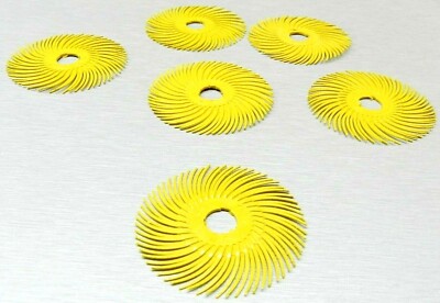 3m Radial Bristle Disc 3" Discs 80 Grit Yellow Scotch-Brite a Pack of 6 ...