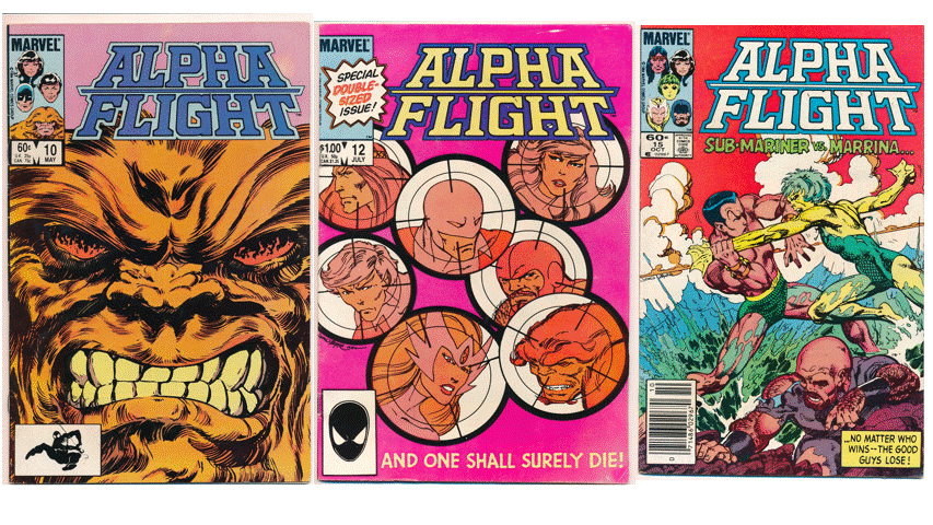 Alpha Flight #10, 12, & 15 Comic Books, Marvel Comics, 1984, -Lot of 3 ...