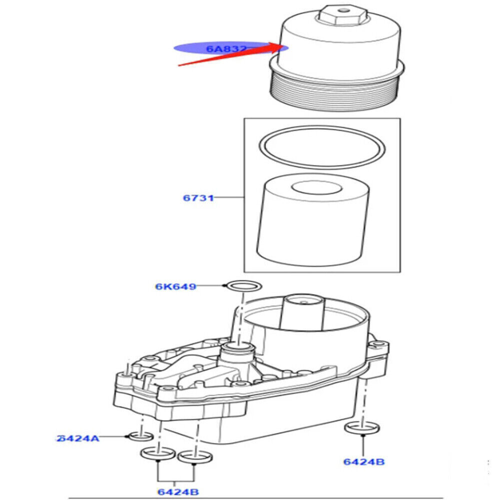 3.0 Diesel Oil Filter Cover For Land Rover Discovery Range Rover Sport ...