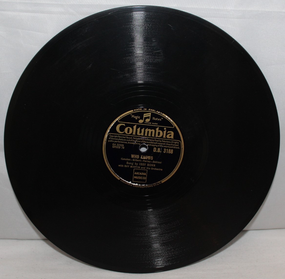 10" 78 - Issy Bonn - A Pal Must Be a Pal Forever - Columbia DB3188 ...