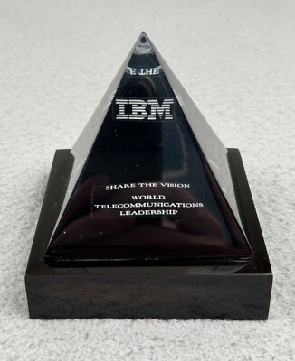 IBM Paperweight Lucite Pyramid Employee Promo Share The Vision ...