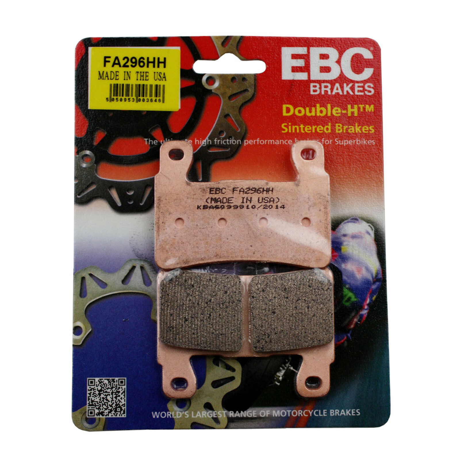 FITS HONDA CB 1300 A5-A9 EBC FRONT BRAKE PAD PADS 2005-2009 FA296HH x2 ...