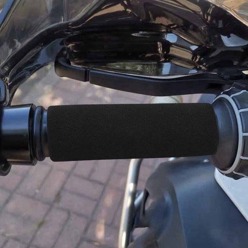 Motorbike Motorcycle Slip-On Foam Vibration Comfort Handlebar Grip ...