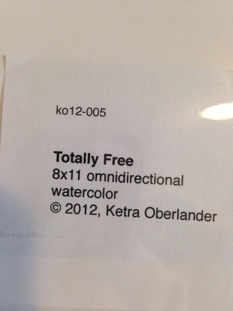 Ketra Oberlander Blind Artist Watercolor Original "Totally Free" 2012 ...