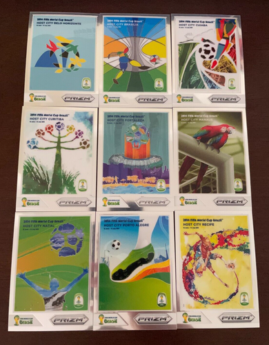 2014 World Cup Panini Prizm Fuleco and Host City Full 15 Base Insert ...