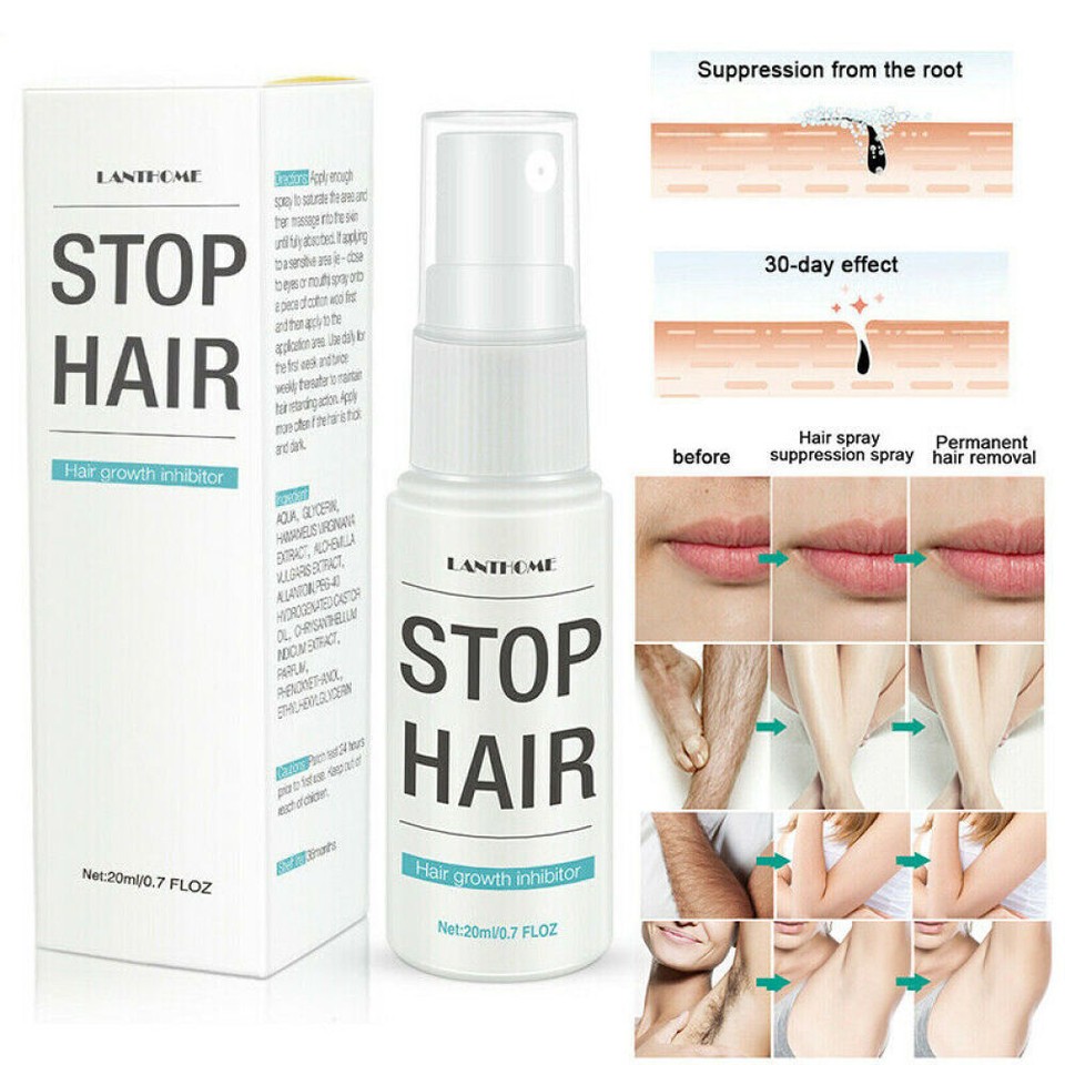 HOT 100% Natural Permanent Hair Removal Spray Stop Hair Growth ...