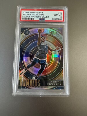 Anthony Edwards 2020-2021 Rookie Select Numbers Silver PSA 10 | eBay
