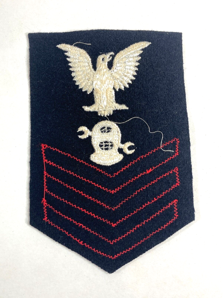 WW2 USN US Navy Underwater Mechanic 1st Class Rate Rank Patch - Diver ...