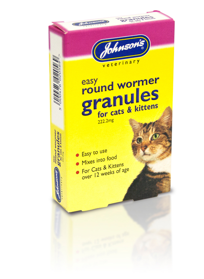 Johnson's Veterinary Easy Round Wormer Granules for Cats & Kittens ...