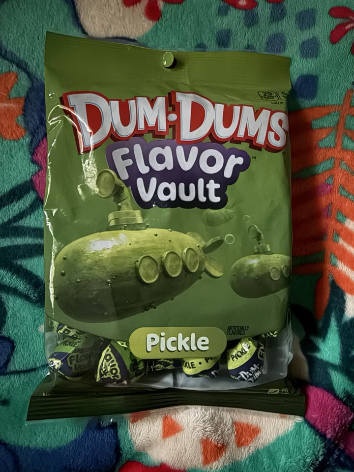 1x Dum Dums Flavor Vault Pickle Lollipops 3.5oz 1x Sour Punch Pickle Roulette | eBay
