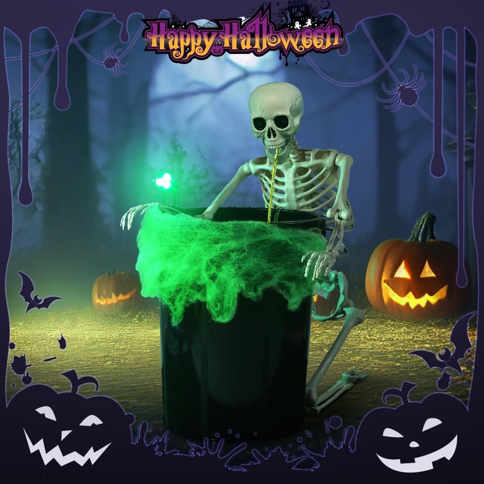 Wonderjune Halloween Puking Skeleton Kits Vomiting Human Skeleton ...