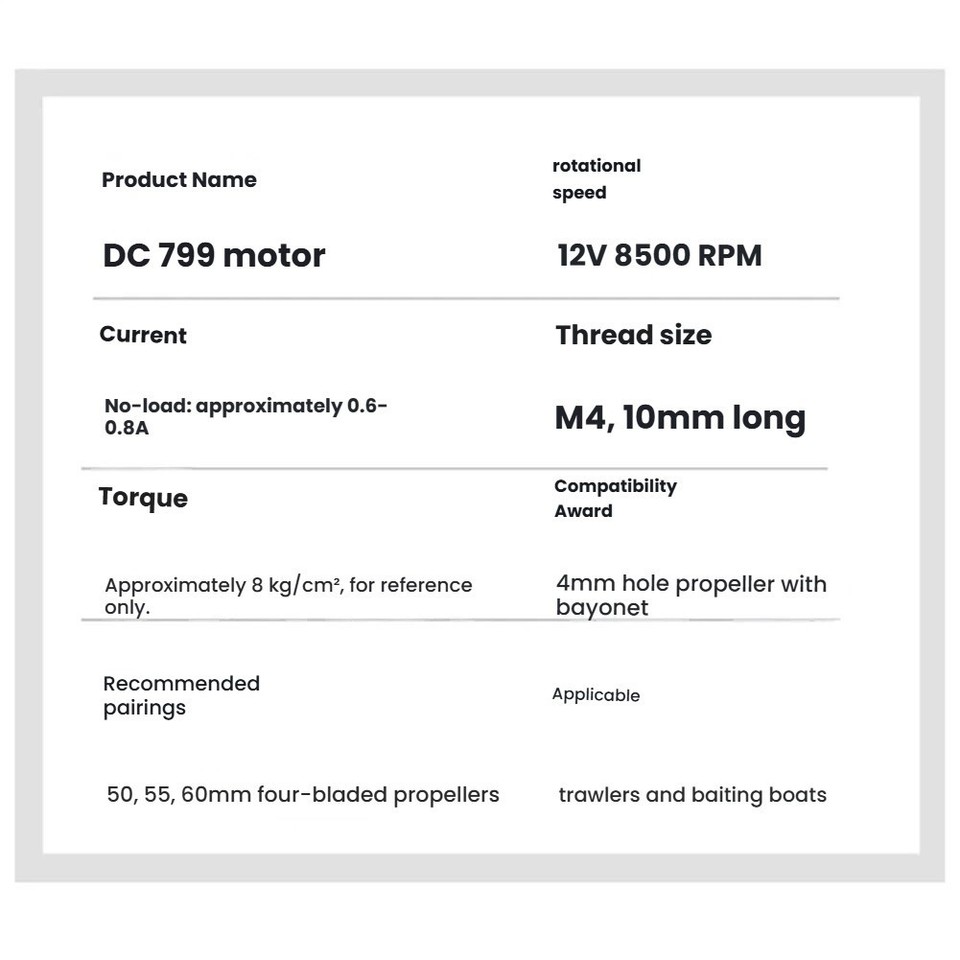 Reliable 12V marine motor 8500 RPM long shaft design for fishing boat ...