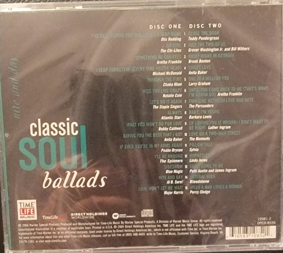 Classic Soul Ballads - Nite and Day 2 CD Set NEW SEALED | eBay