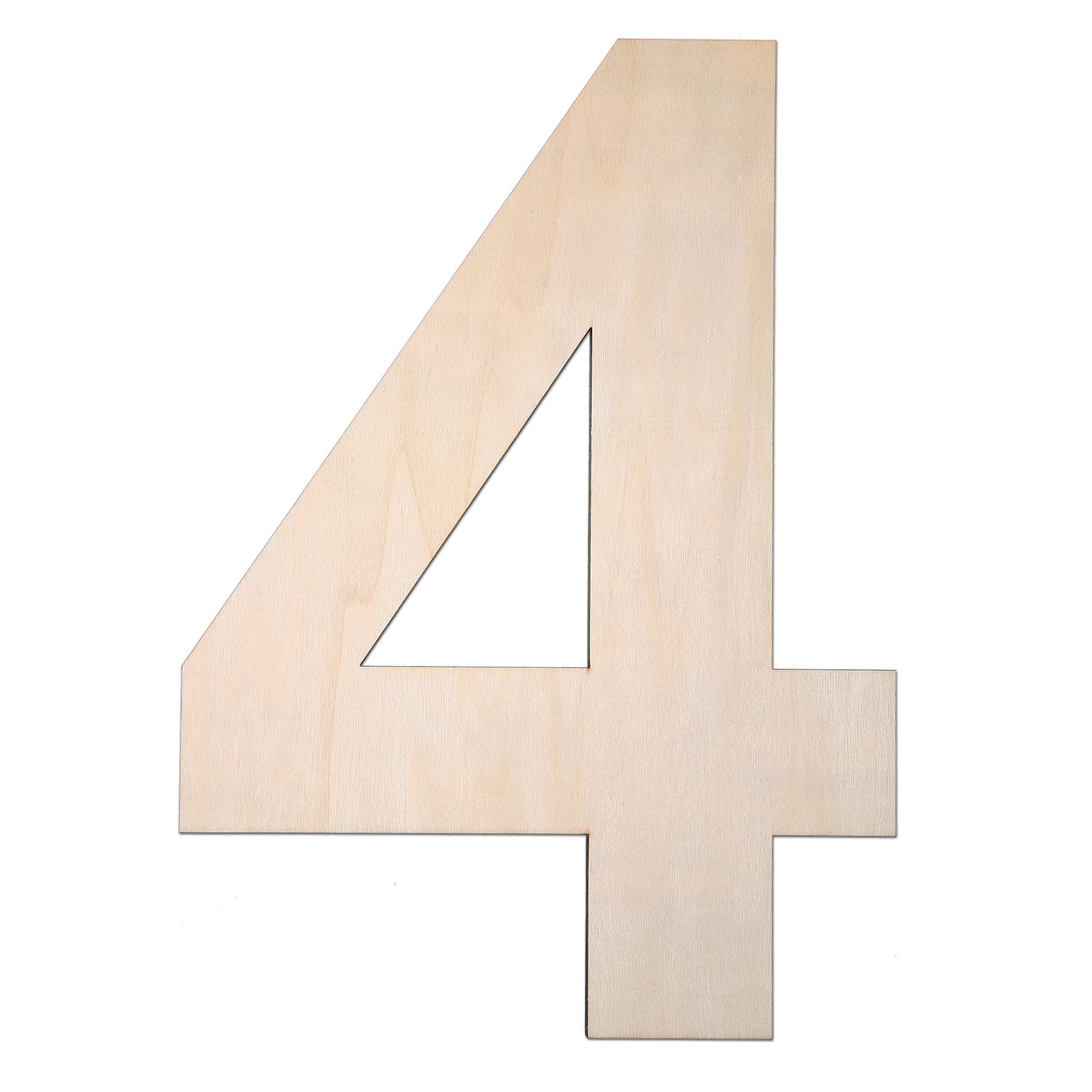 12 Inch Wooden Number 4 1/4 Inch Thick Large Unfinished Wood Letter for ...