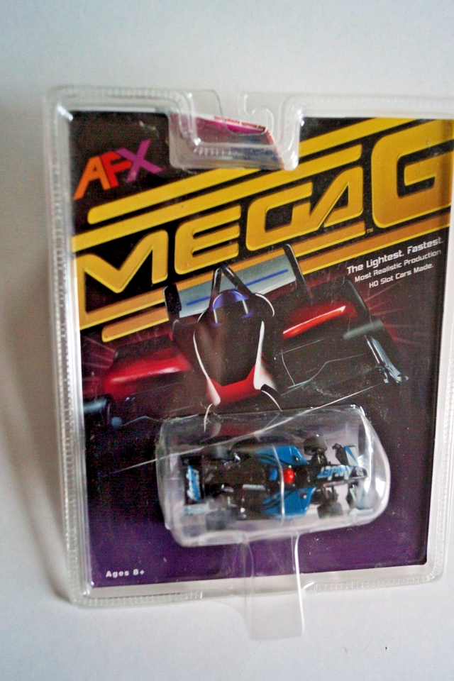 AFX HO MEGA G AMJET #29 FORMULA ONE RACING SLOT CAR BLACK/BLUE MINT FRE ...