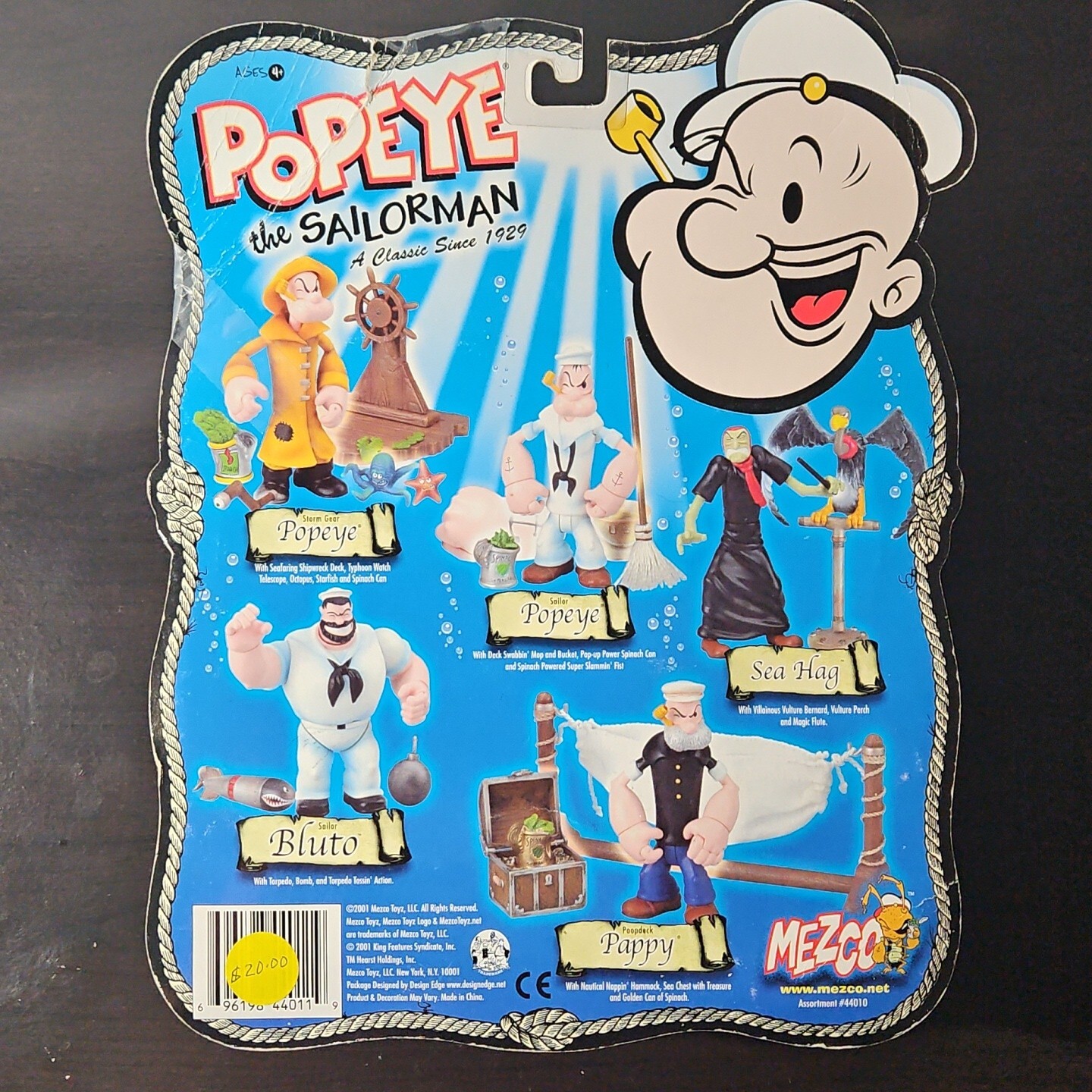 Vintage Mezco Popeye The Sailorman Storm Gear Popeye Action Figure ...