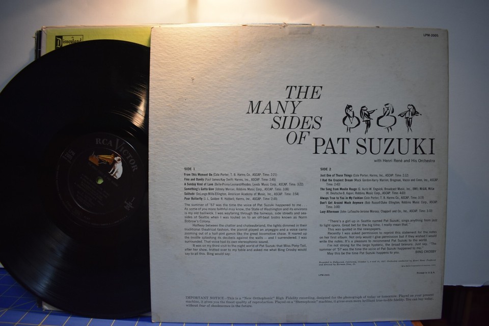 Pat Suzuki The Many Sides of Pat Suzuki LP RCA LPM-2005 Mono | eBay
