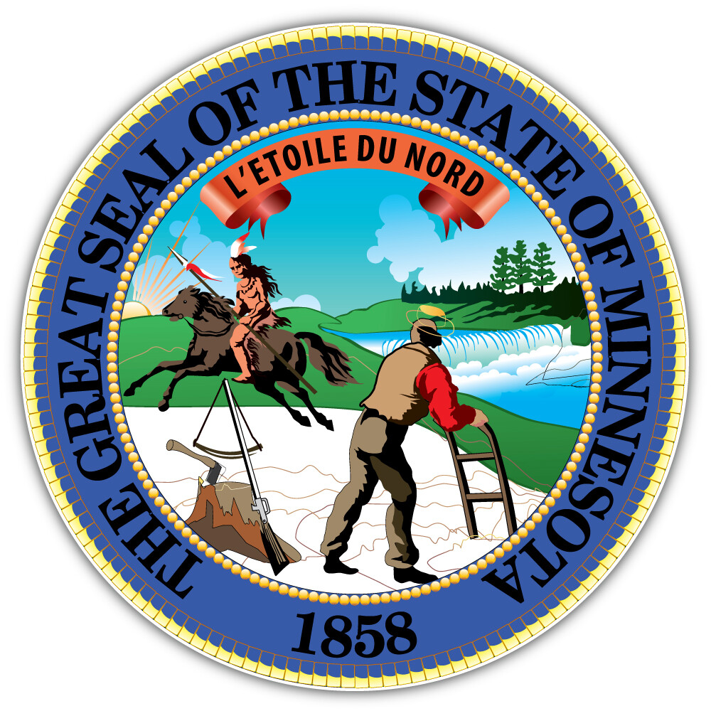 Minnesota USA State Seal Car Bumper Sticker Decal "SIZES" | eBay