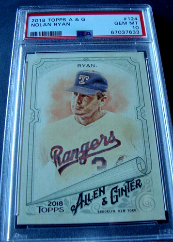 2018 Topps ALLEN & GINTER A & G #124 NOLAN RYAN psa 10 (633) TEXAS ...