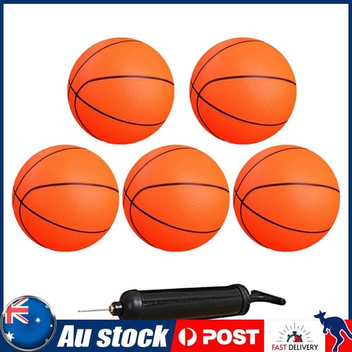 5Pcs 18cm Inflatable Basketball PVC Mini Orange Basketballs Kid Adult ...