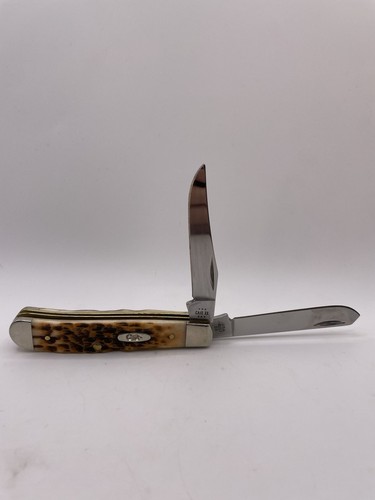 CASE XX USA JIGGED AMBER BONE MINI TRAPPER KNIFE 6207 SS NICE | eBay