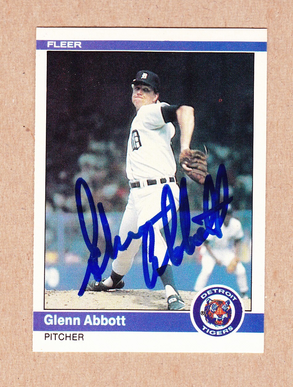 Glenn Abbott signed 1984 Fleer card #74-1984 W.S.Champs- Detroit Tigers | eBay