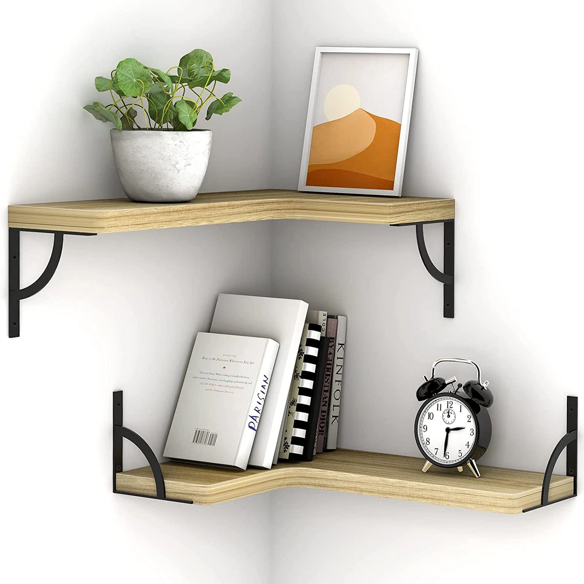 Corner Wall Mounted Kitchen Shelves