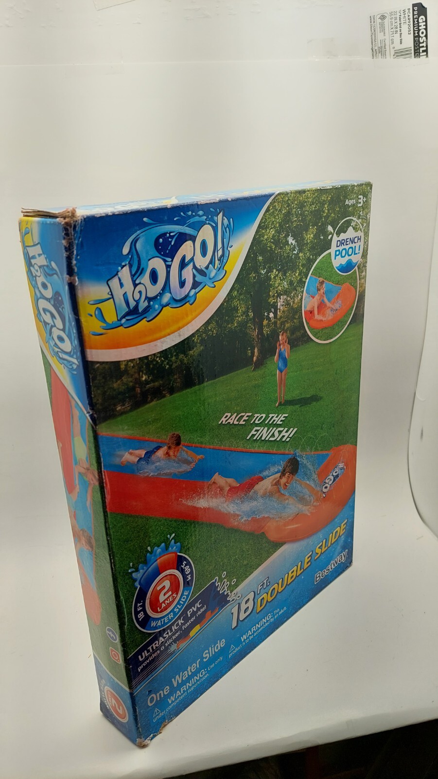 New Slip N Slide H2O GO 18ft Double Lane Water Slide And Drench Pool ...