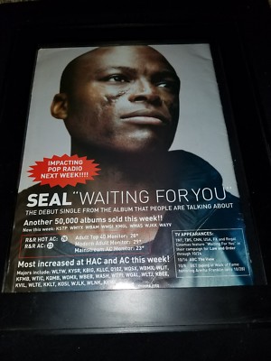 Seal Waiting For You Rare Original Radio Promo Poster Ad Framed! | eBay
