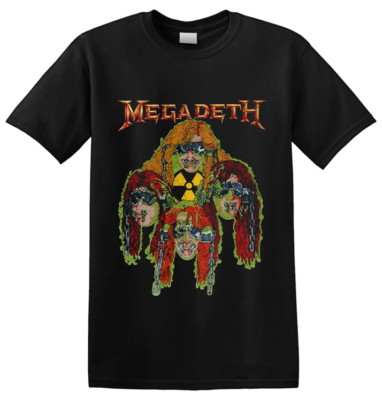 MEGADETH - 'Nuclear Glow Heads' T-Shirt | eBay Australia