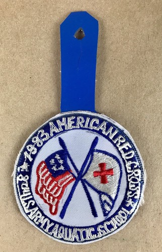 Orig 80s 1983 US Army 8th Army Aquatic School American Red Cross Pocket ...