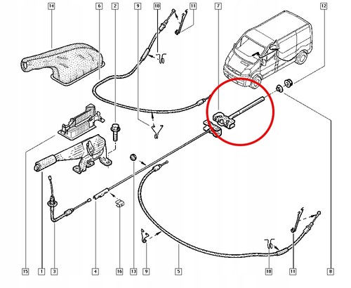 Fits RENAULT TRAFIC 2 OPEL VIVARO 2001-2014 Handbrake Cable Adjuster ...